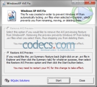 Free Download Windows XP AVI Fix 1.01